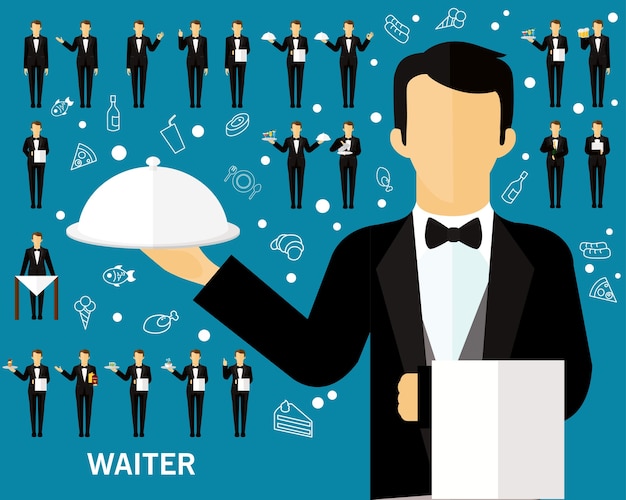Elegant Waiter Serving Guests at Formal Event | Jiffy Designs