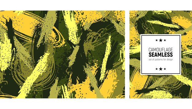 Vibrant Camouflage Texture with Bold Brush Strokes | Jiffy Designs