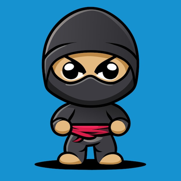 Adorable Ninja Warrior in Striking Pose | Jiffy Designs
