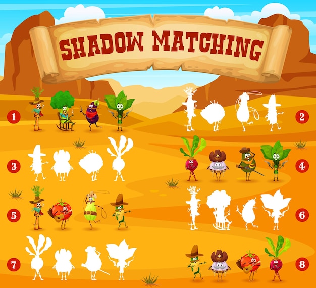 Delightful Desert Shadow Matching Game with Whimsical Cactus and Plant ...