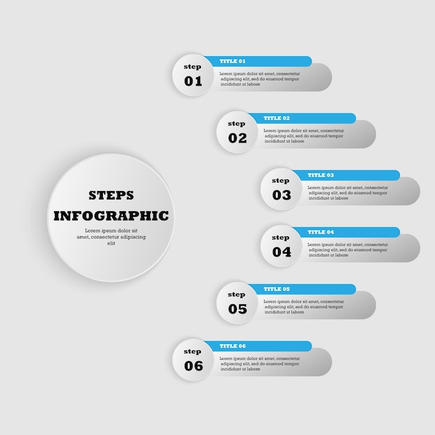 Minimalist Steps Infographic with Numbered Blue Callout Boxes | Jiffy ...