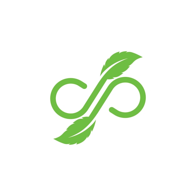 Stylized Green Leaf Emblem with Curved Flourishes | Jiffy Designs