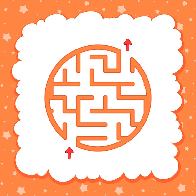 Intricate Maze Design in Vibrant Orange | Jiffy Designs