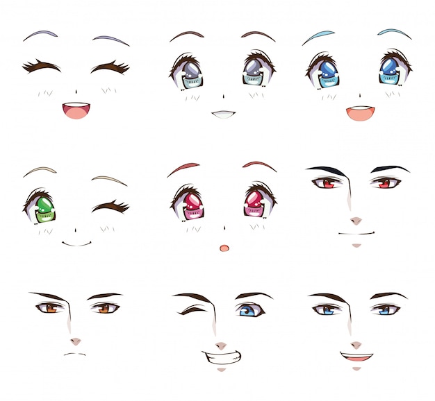Vibrant Anime-Inspired Facial Expressions: A Captivating Collection ...