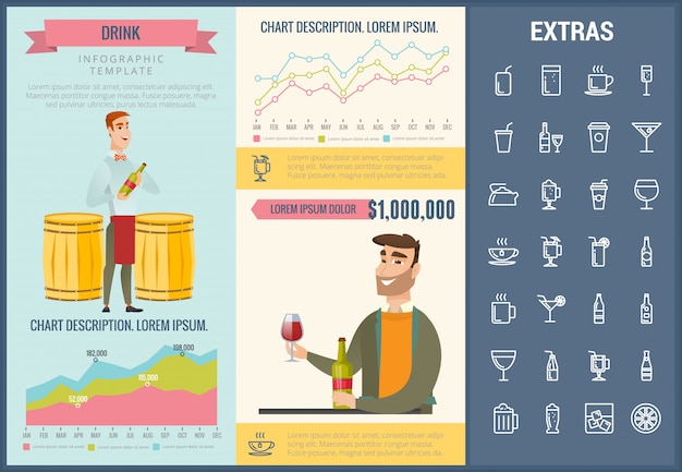 Vibrant Infographic Showcasing Drink Varieties and Statistics | Jiffy ...