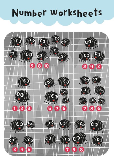 Charming Dots and Numbers: A Whimsical Number Worksheet Collection ...