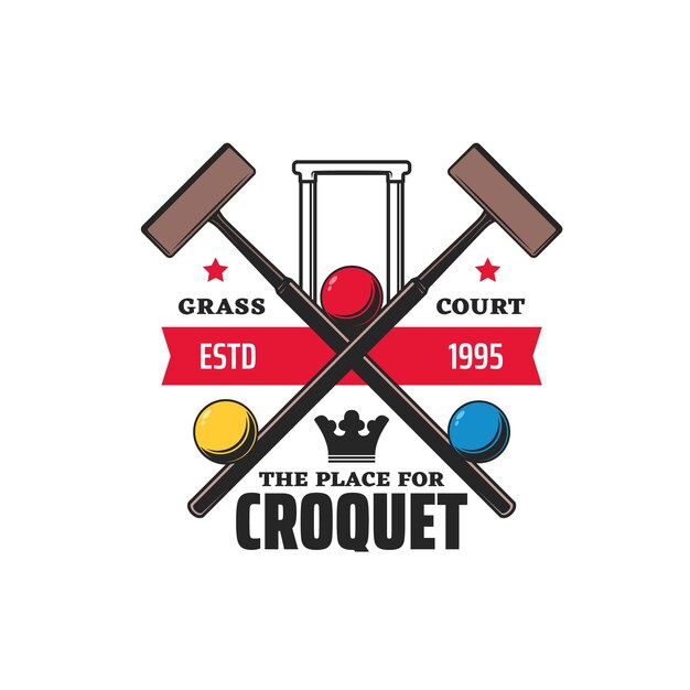 Vibrant Croquet Court Logo Celebrating the Sport's Heritage | Jiffy Designs