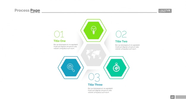 Vibrant Hexagonal Process Diagram with Descriptive Titles | Jiffy Designs