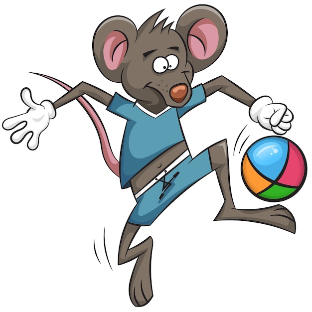 Playful Mouse Bouncing with Colorful Ball | Jiffy Designs