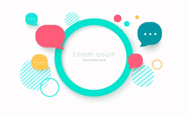 Vibrant Conversation Bubbles Framing Minimal Text Background | Jiffy ...