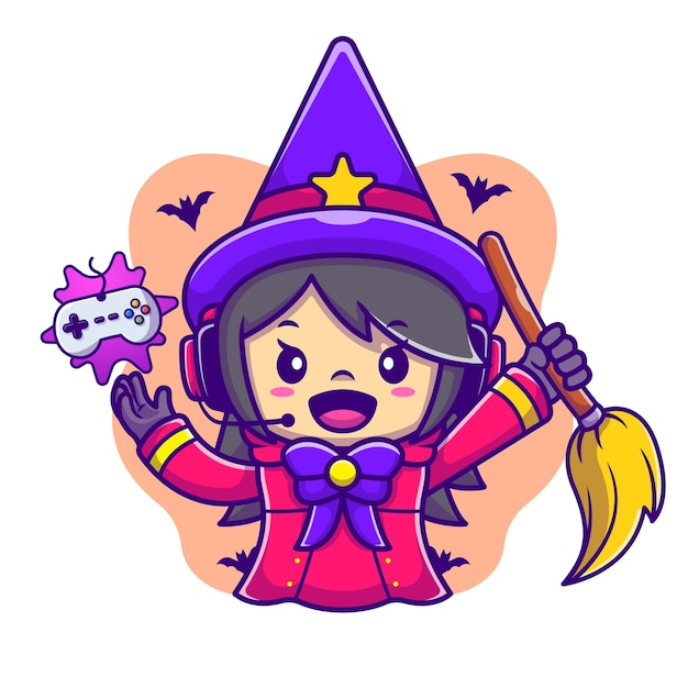 Cheerful Witch with Magical Accessories | Jiffy Designs