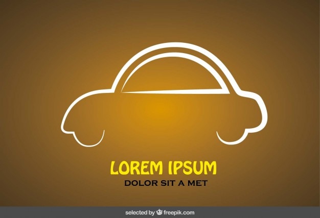 Minimalist Car Silhouette with Lorem Ipsum Text Illustration | Jiffy ...