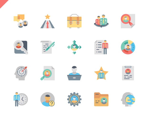 Vibrant Flat Design Icon Collection Depicting Business Concepts | Jiffy ...
