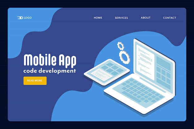Cutting-Edge Mobile App Development with Sleek Laptop Display | Jiffy ...