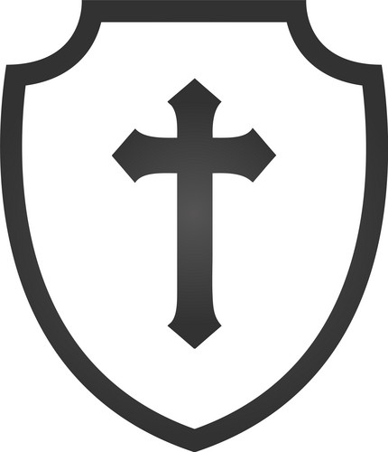 Christian Cross And Shield Of Faith. Christian Church Vector Logo ...
