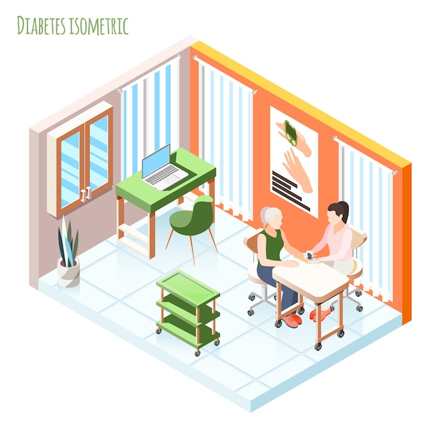 Vibrant Isometric Home Office Scene with Desk and Computer | Jiffy Designs