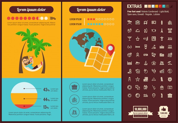 Vibrant Tropical Getaway with Infographic Elements | Jiffy Designs