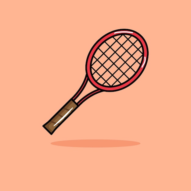 Iconic Tennis Racket Illustration in Bold Colors | Jiffy Designs