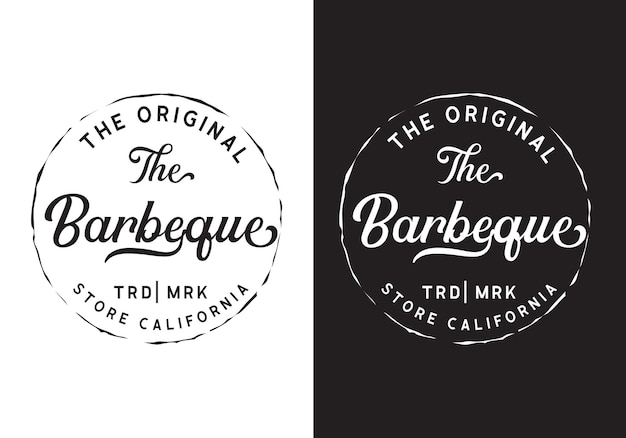 Vintage Emblem for The Original Barbeque Store in California | Jiffy ...
