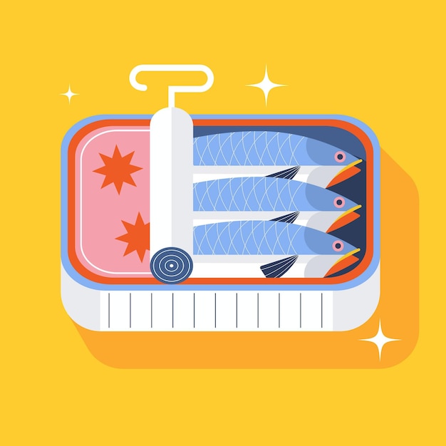 Vibrant Sardine Illustration for Versatile Designs | Jiffy Designs