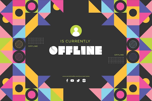 Vibrant Offline Indicator with Geometric Shapes | Jiffy Designs