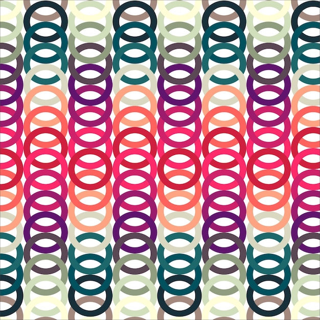 Vibrant Interlocking Rings in Retro Color Palette | Jiffy Designs
