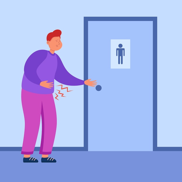 Person Entering Restroom with Bathroom Sign | Jiffy Designs
