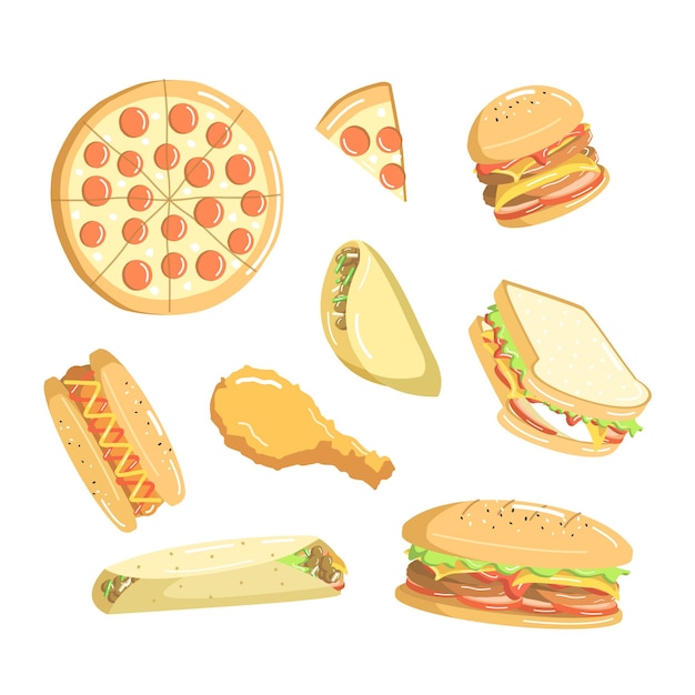 Delectable Collection of Mouthwatering Fast Food Icons | Jiffy Designs