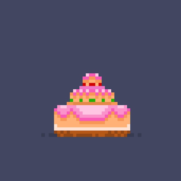 Delightful Pixel Art Cake with Pink Frosting | Jiffy Designs