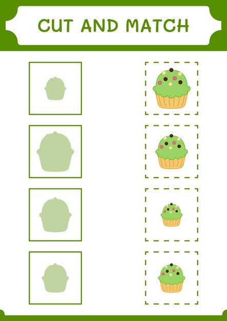 Vibrant Cupcake Cut and Match Game for Kids | Jiffy Designs
