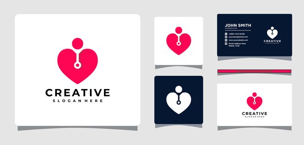 Vibrant Heart-Shaped Creative Emblem Collection | Jiffy Designs