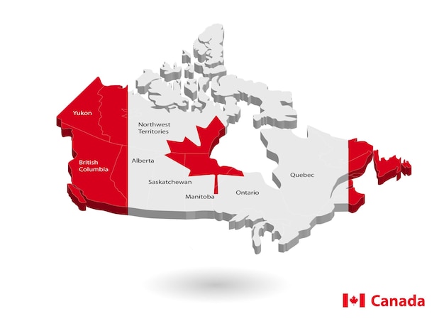 Detailed Map of Canada's Provinces and Territories in Grayscale | Jiffy ...
