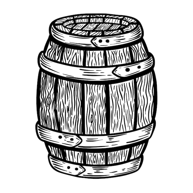 Rustic Wooden Barrel with Intricate Patterns | Jiffy Designs