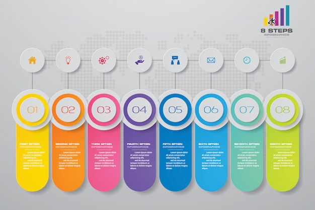 Vibrant Infographic Timeline with Detailed Descriptions and Icons ...