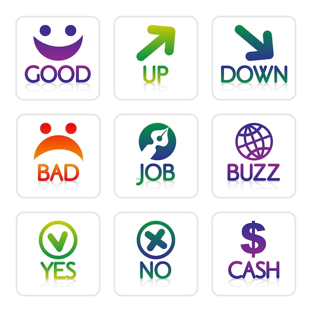 Vibrant Directional Icons: Simple Symbols for Guidance and Decisions ...