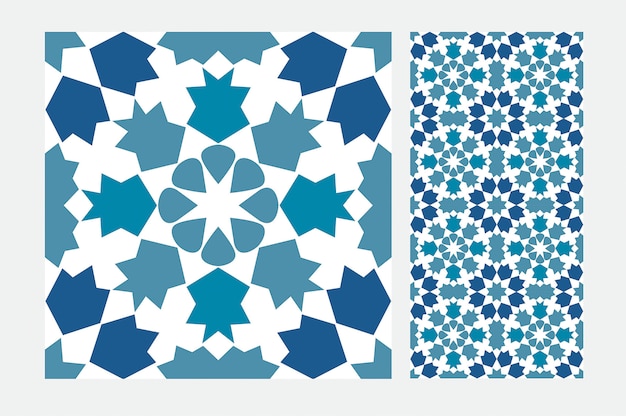 Captivating Geometric Mosaic with Intricate Star Patterns | Jiffy Designs