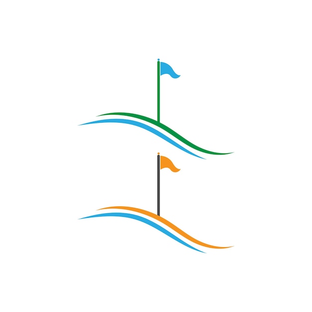 Vibrant Golf Course Flags Soaring Across Hilly Terrain | Jiffy Designs
