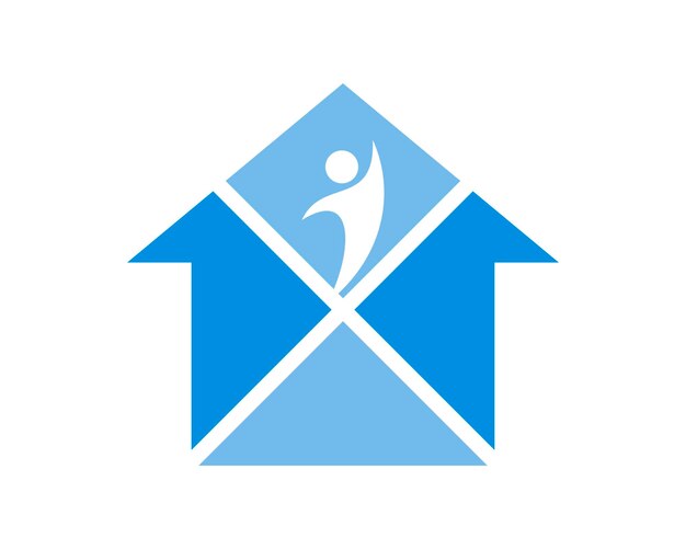 Dynamic Upward Arrow Icon with Stylized Human Silhouette | Jiffy Designs