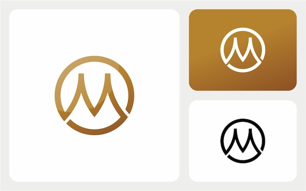 Elegant Monogram with Overlapping Letter M in Circular Design | Jiffy ...