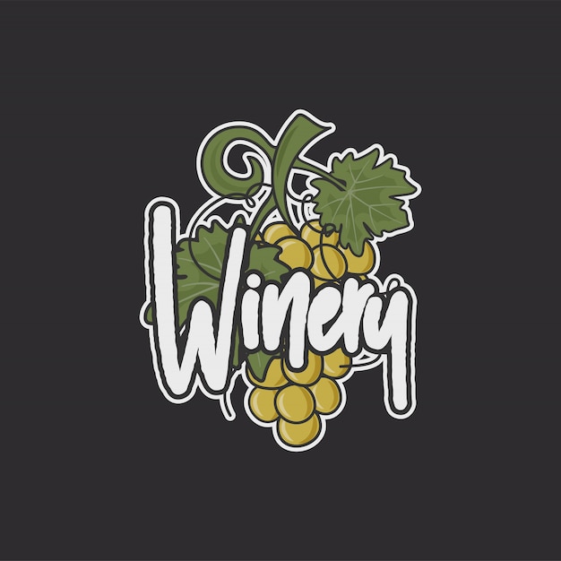 Vibrant Winery Logo with Grape Cluster Emblem | Jiffy Designs