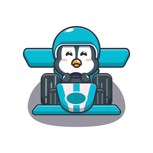 Adorable Penguin Pilot in Sleek Turquoise Jet Plane | Jiffy Designs