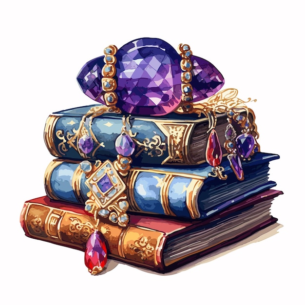Enchanted Tomes and Gemstone Treasures: A Magical Still Life | Jiffy ...
