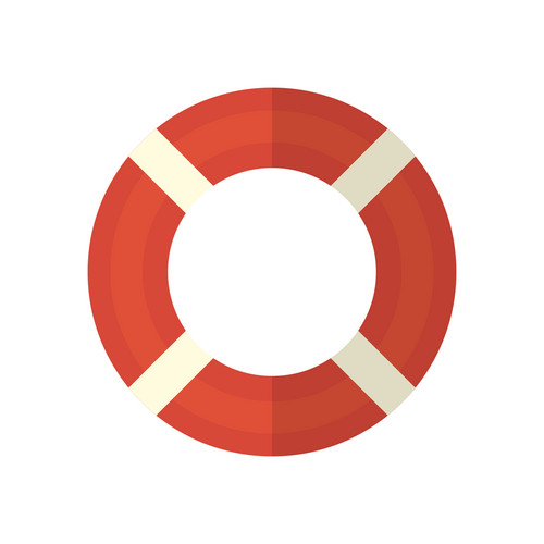 Life Ring. Icon On Isolated Background. Atributes For Summer Sports ...