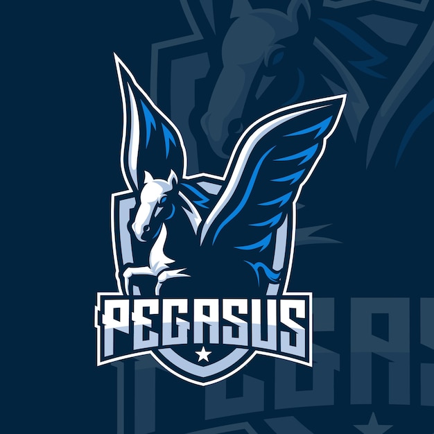 Majestic Pegasus Mascot Logo for Sports Team or Brand | Jiffy Designs