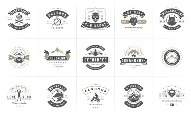 Vintage Adventure and Outdoor Themed Logo Collection | Jiffy Designs