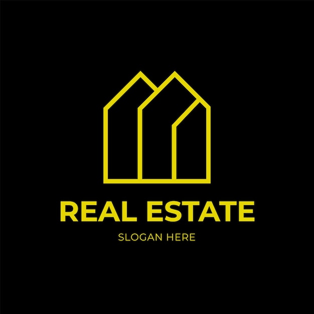 Minimalist Real Estate Logo with Stylized Home Silhouette | Jiffy Designs