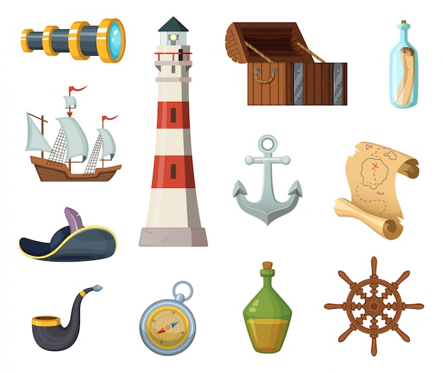 Vibrant Maritime Collection: Nautical Icons and Symbols | Jiffy Designs