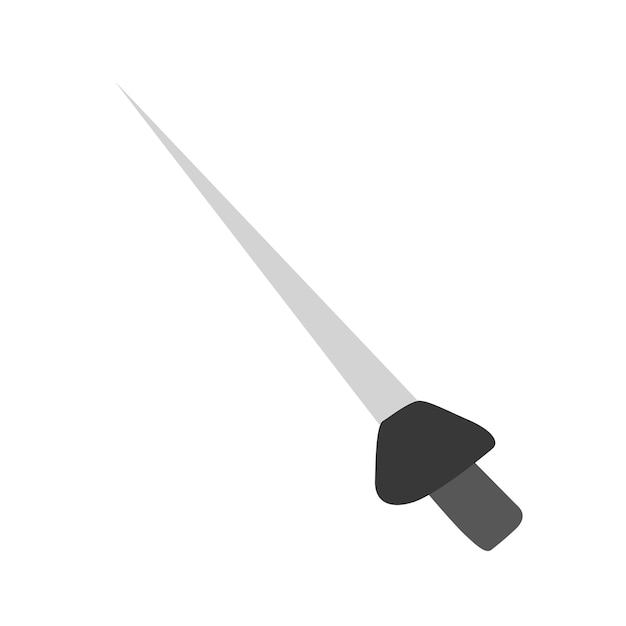 Sleek and Minimalist Sword Silhouette | Jiffy Designs