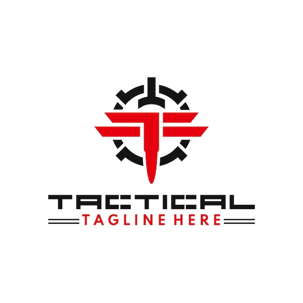 Striking Tactical Emblem with Bold Red Accents | Jiffy Designs