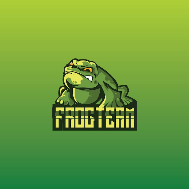 Fierce Frog Mascot Logo with Bold Typography | Jiffy Designs